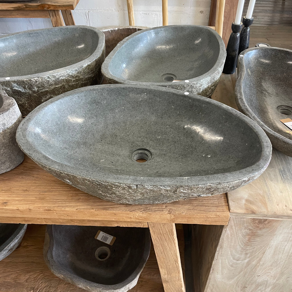 XXL River Stone Basin #06 - 67 x 44 x 15cm – Paradise Living Co.
