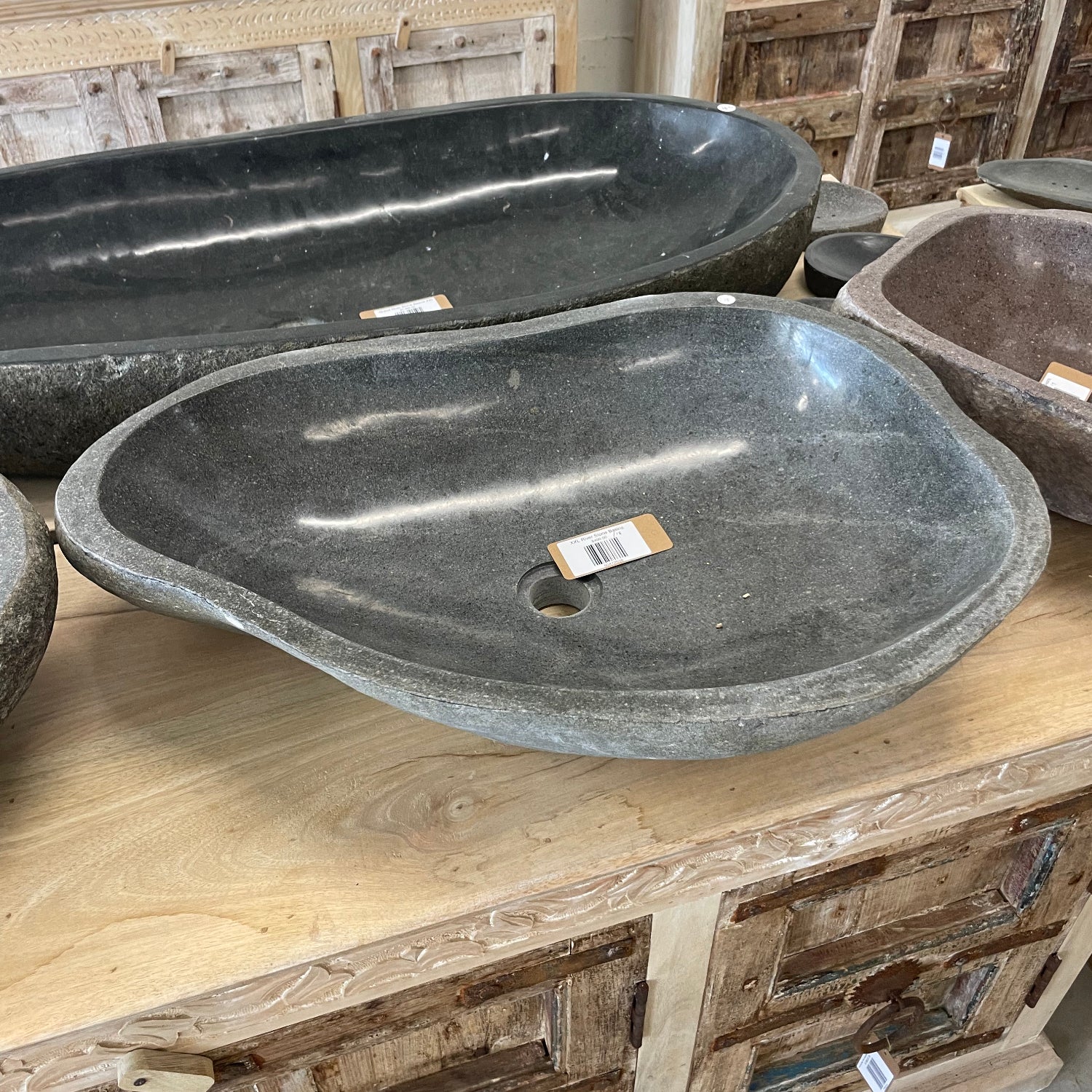 XXL River Stone Basin #18 - 64 x 46 x 16cm – Paradise Living Co.