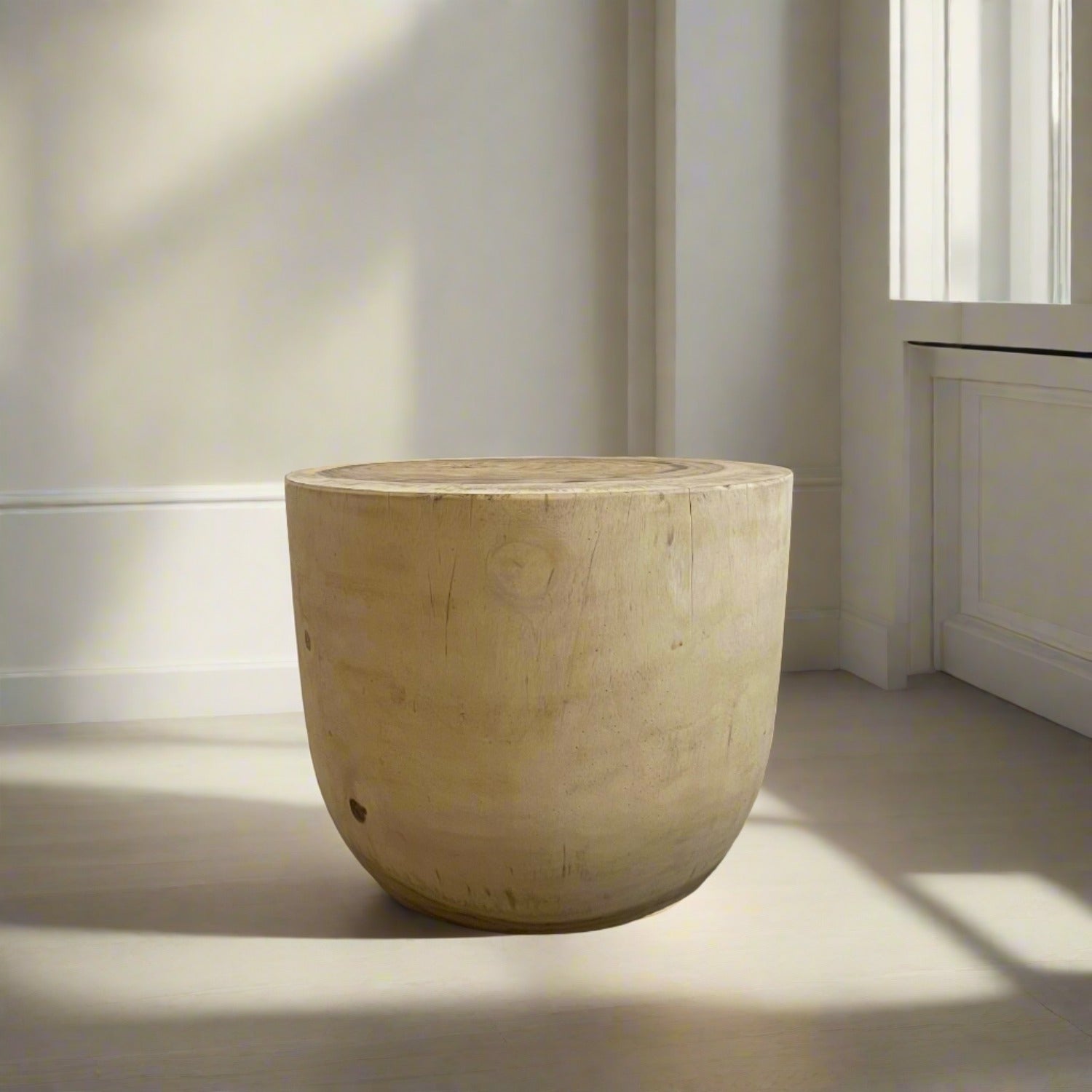 Arona Round Timber Side Table | Made To Order – Paradise Living Co.