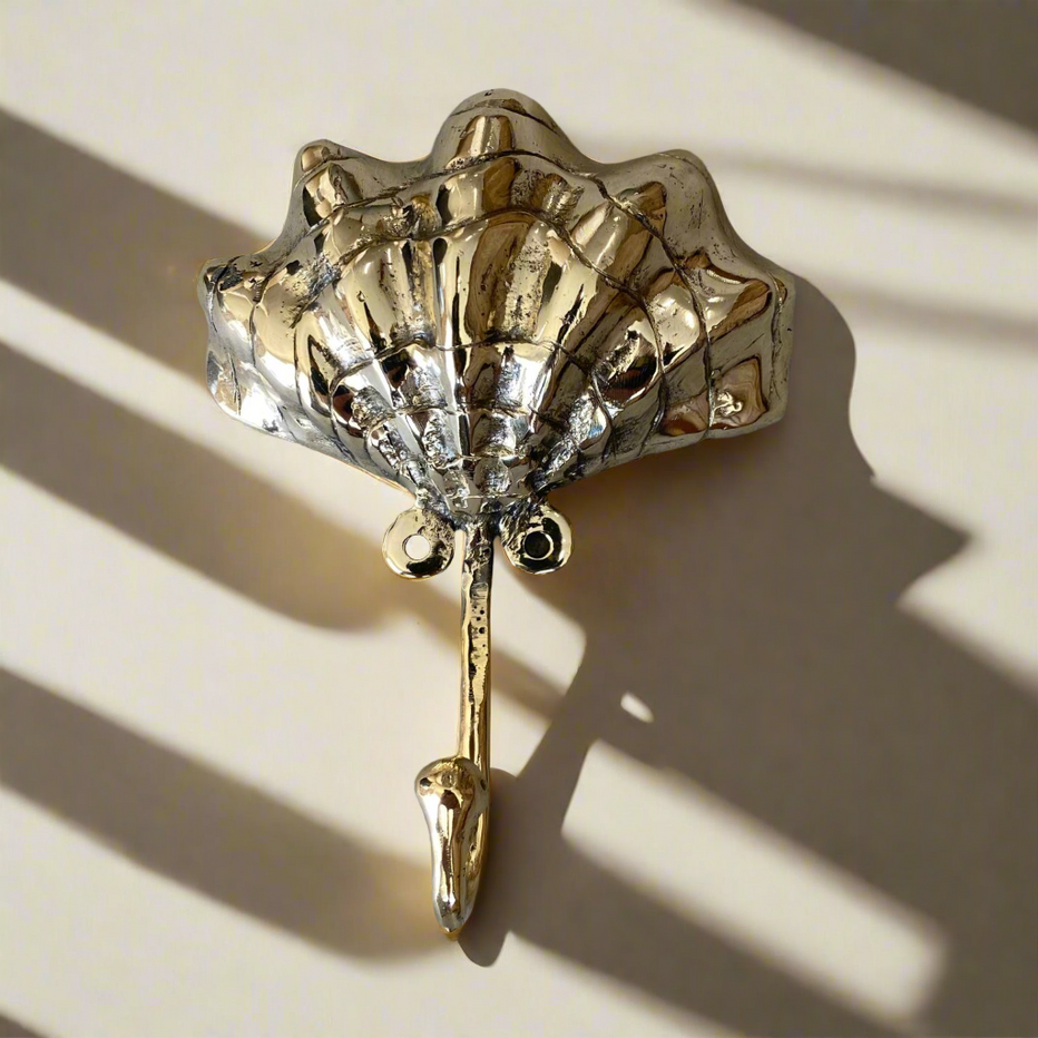 Brass Fan Clam Shell Wall Hook – Paradise Living Co.
