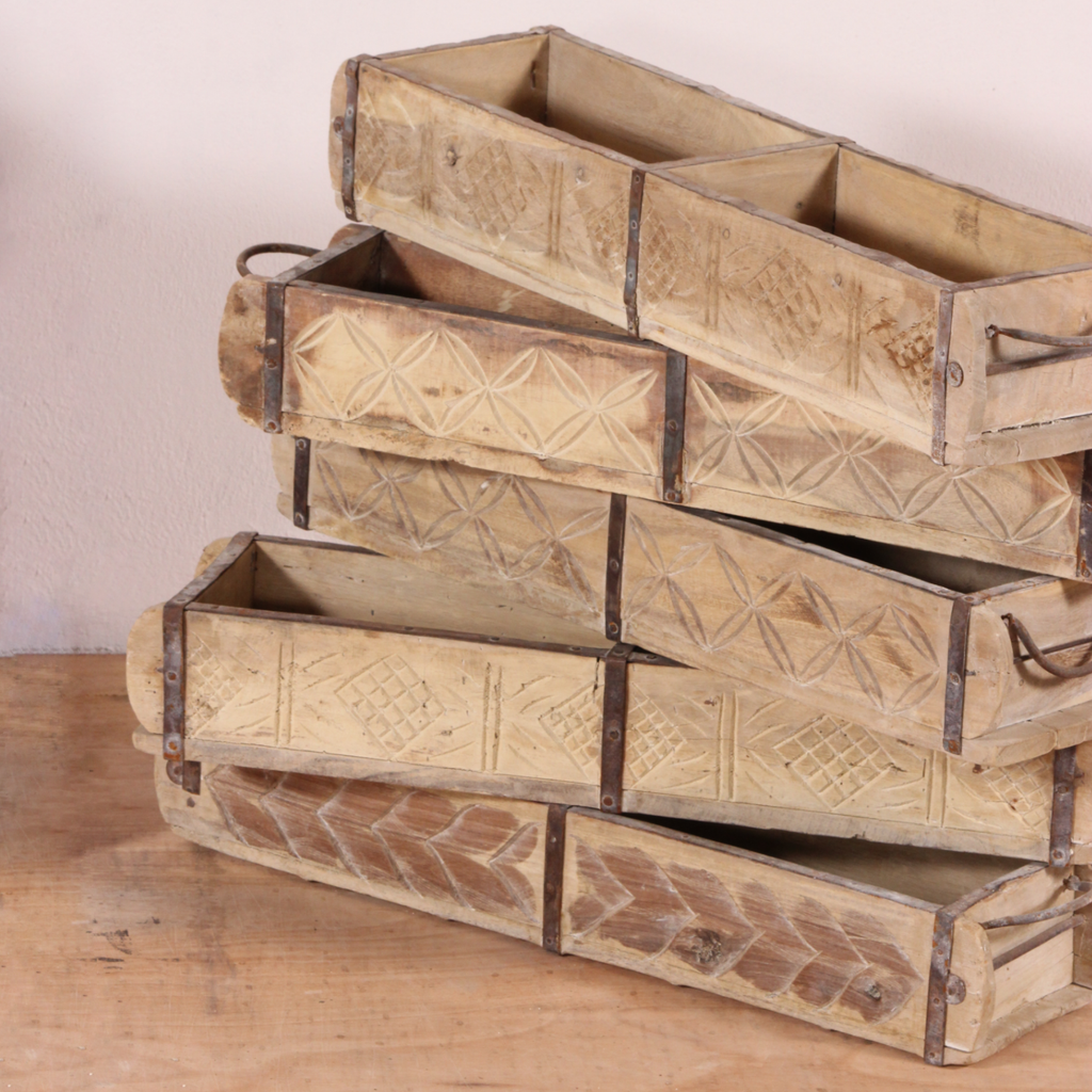 Carved Indian Vintage Timber Brick Mould - Double – Paradise Living Co.