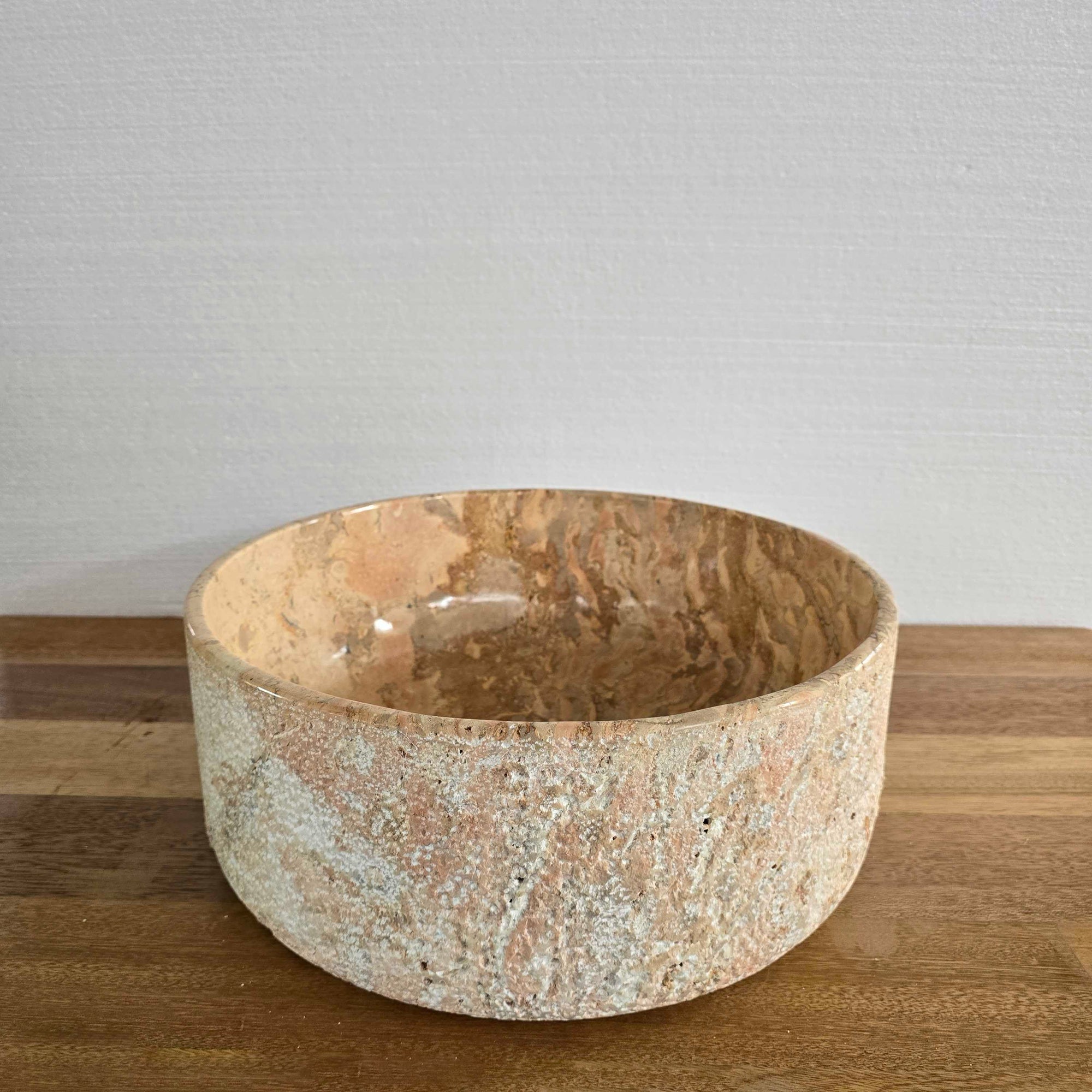 Hammered Round Blush Marble Stone Basin 06 - Pre Order – Paradise ...