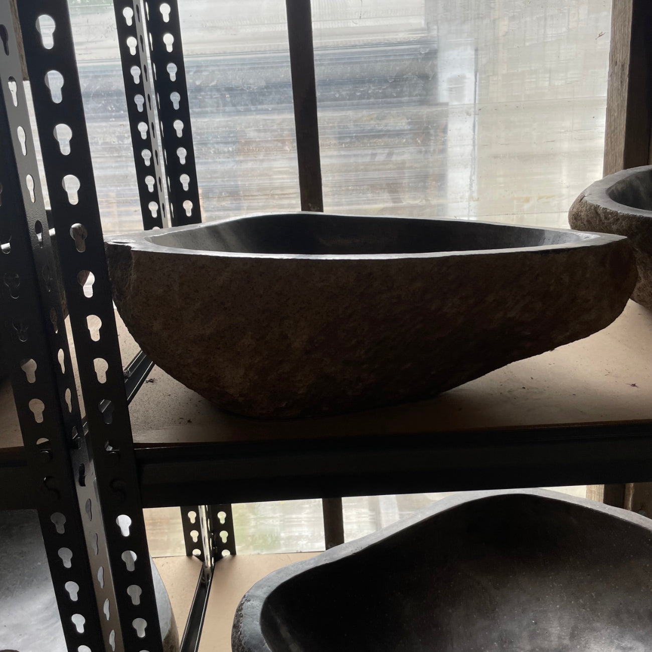Large River Stone Basin #25 - 47 x 43 x 15cm – Paradise Living Co.