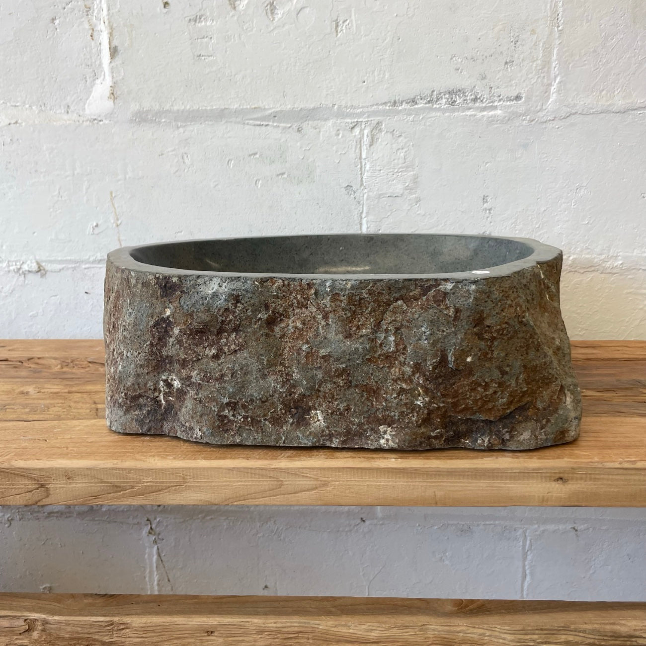 Large River Stone Basin 47 - 49 x 40 x 15.5cm – Paradise Living Co.
