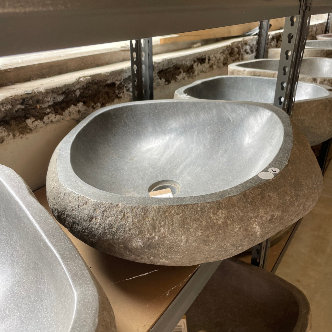 Large River Stone Basin #02 - 53 x 45 x 16cm – Paradise Living Co.