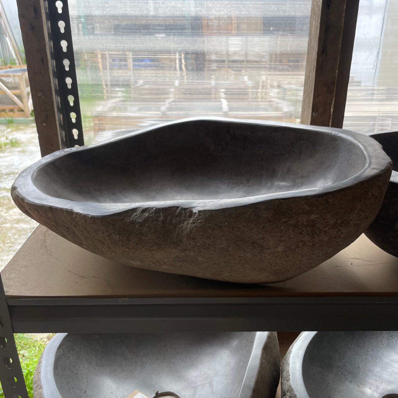 Large River Stone Basin #08 - 50 x 46 x 15cm – Paradise Living Co.