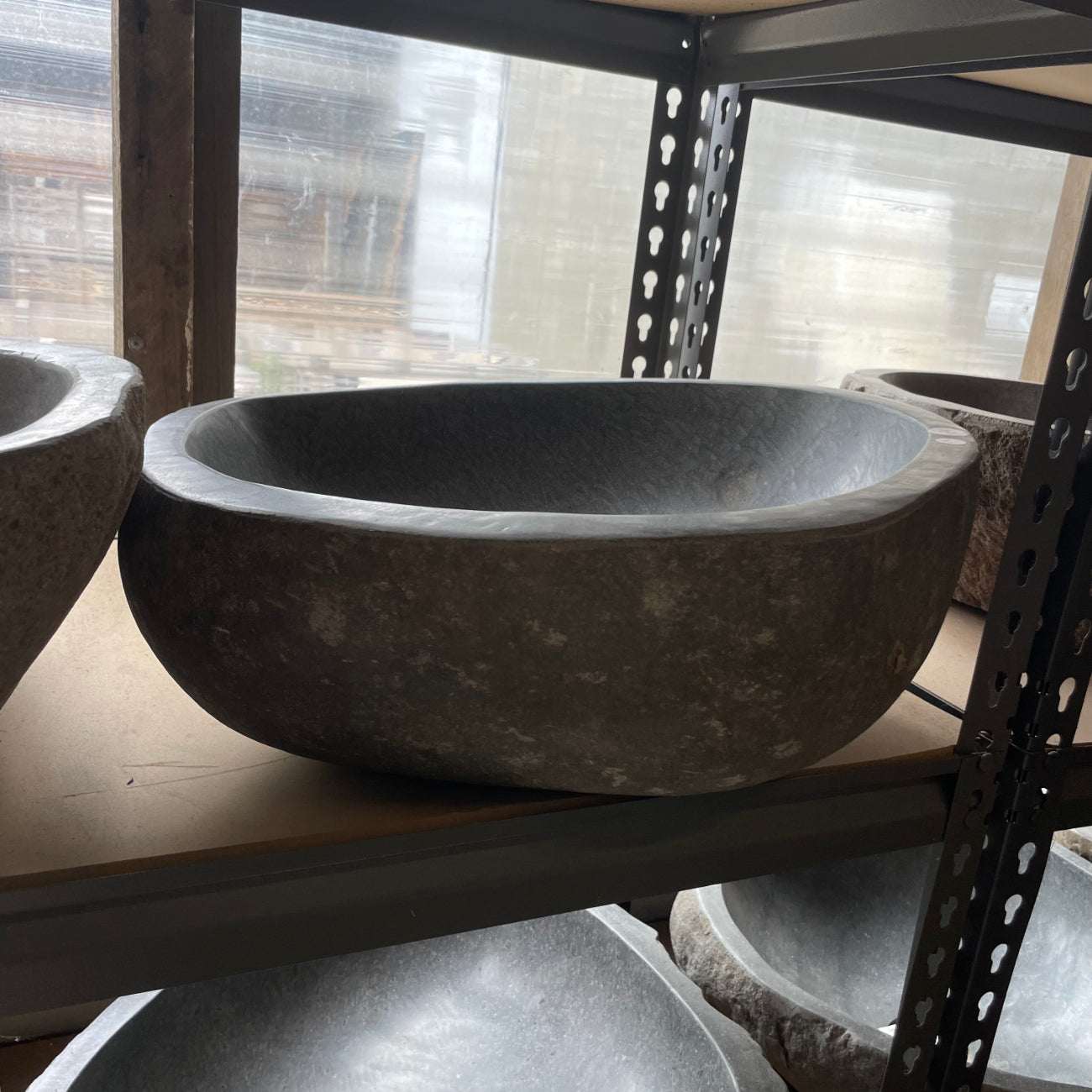 Large River Stone Basin #01 - 46 x 41 x 14cm – Paradise Living Co.