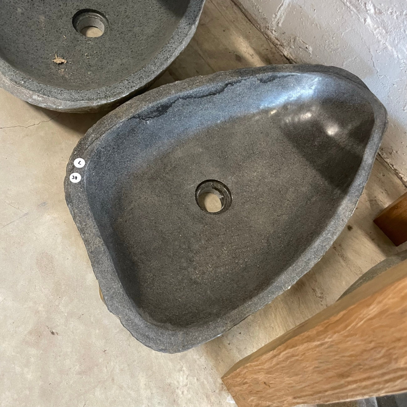 Large River Stone Basin #38 - 55 x 36 x 15cm – Paradise Living Co.