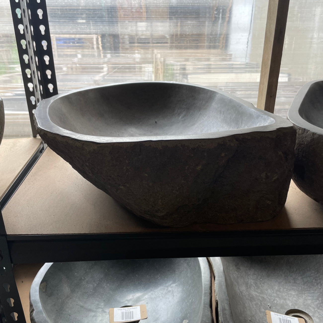 Large River Stone Basin #04 - 47 x 40 x 16cm – Paradise Living Co.