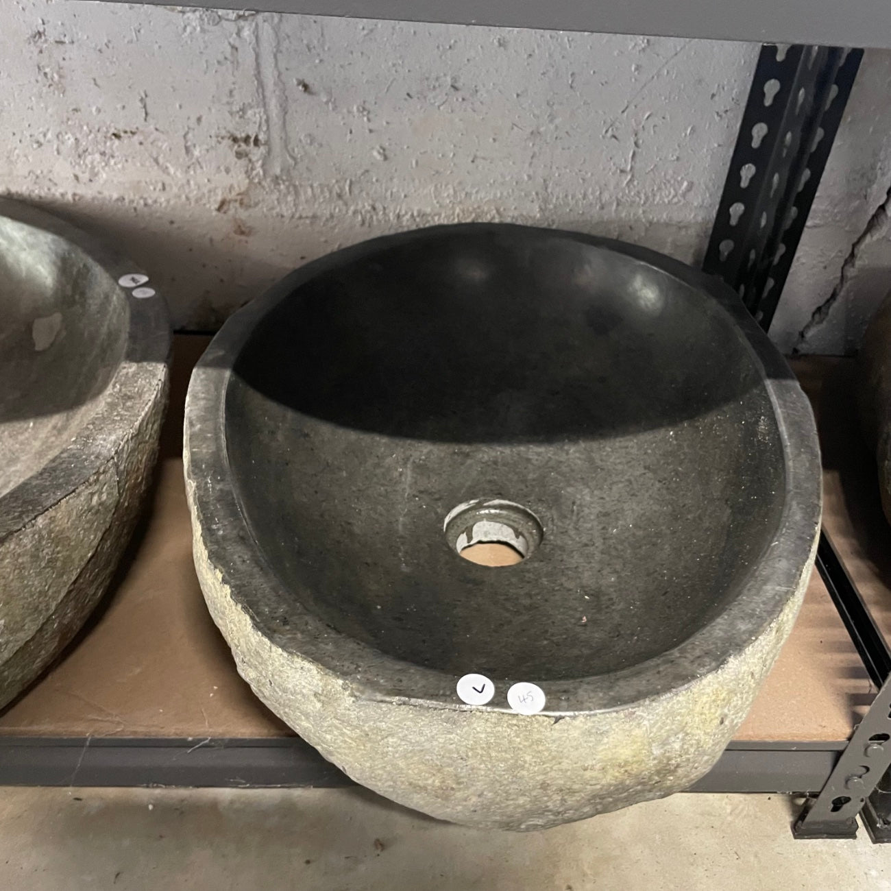 Large River Stone Basin #45 - 47 x 36cm – Paradise Living Co.