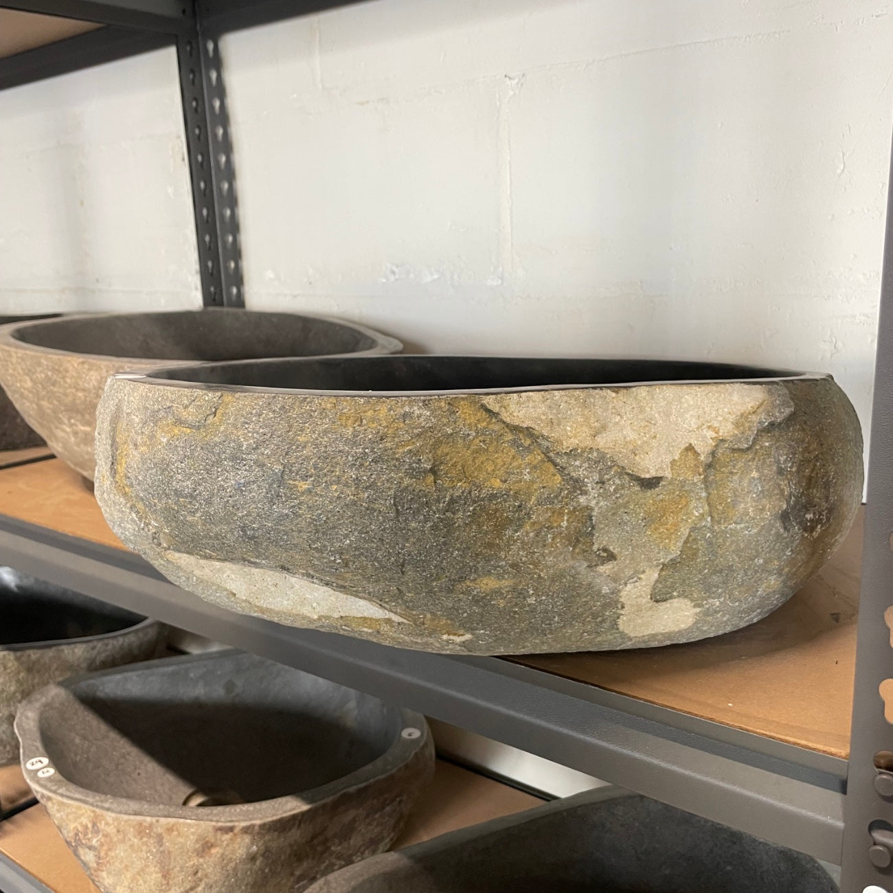 Large River Stone Basin #46 - 49 x 37 x 15cm – Paradise Living Co.