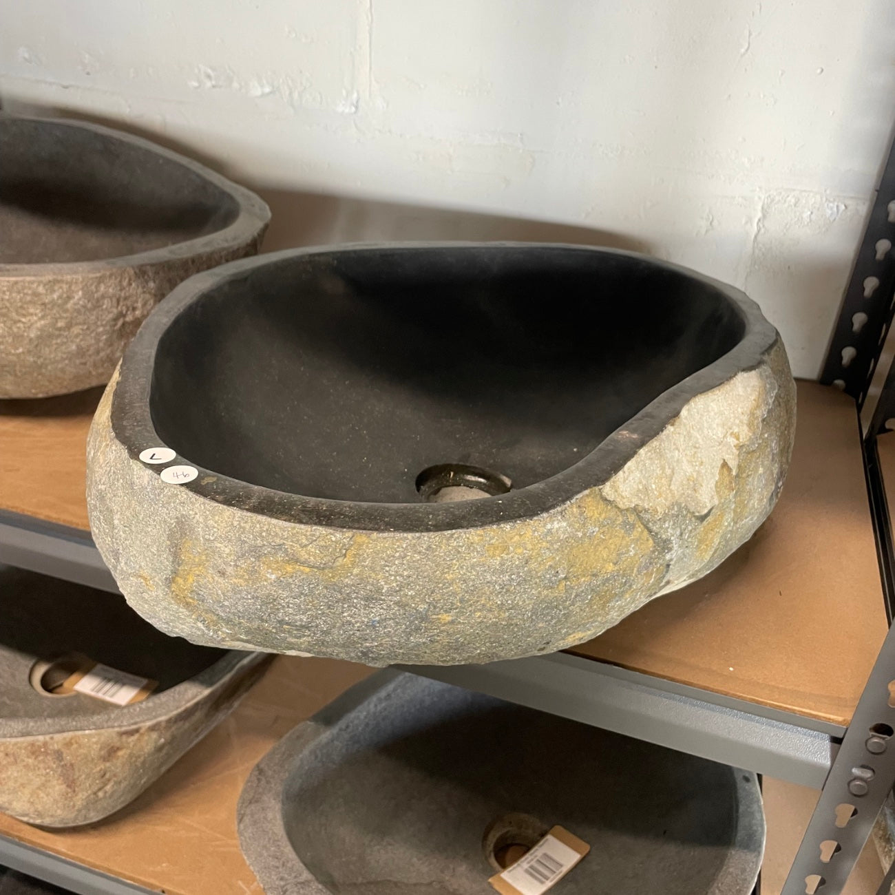Large River Stone Basin #46 - 49 x 37 x 15cm – Paradise Living Co.