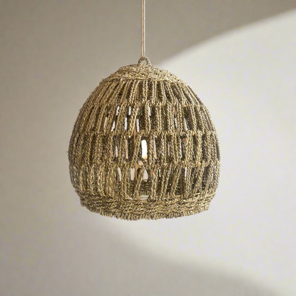 Medium Natural Cali Seagrass Pendant 50cm – Paradise Living Co.