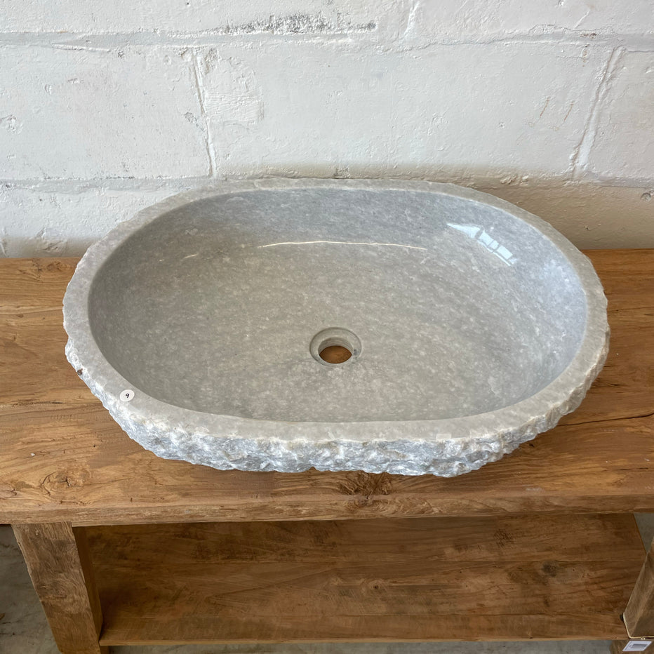 Natural Oval White Onyx Basin 06 – Paradise Living Co.