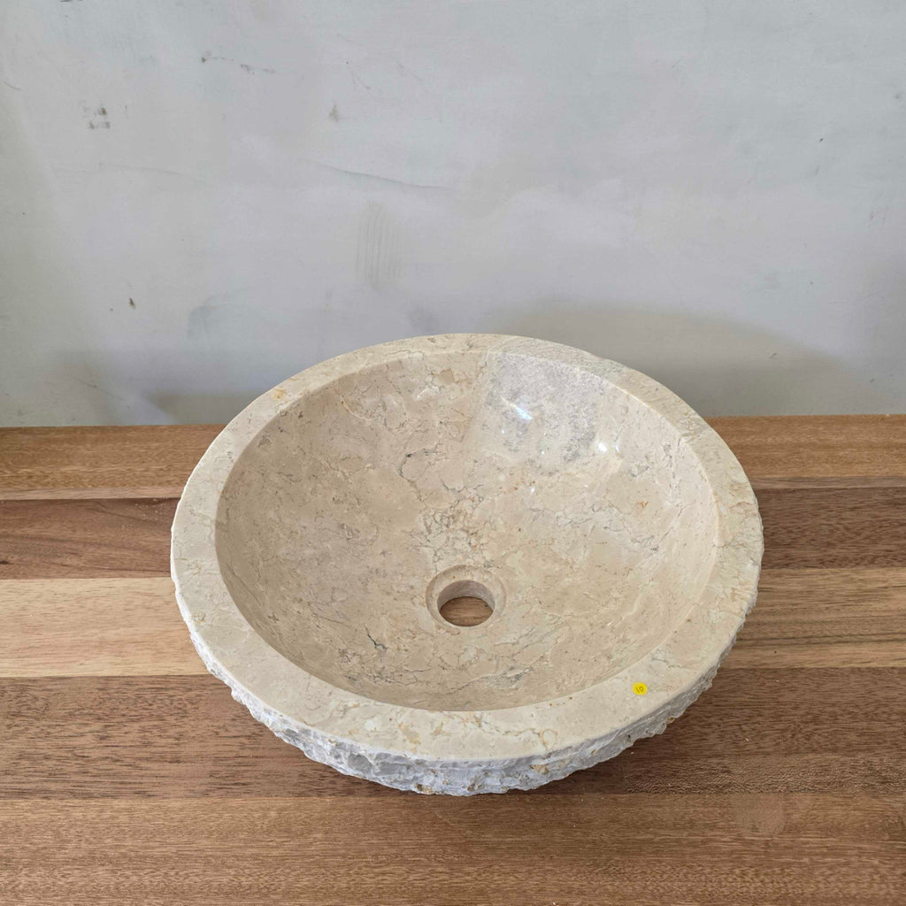 Natural Round Marble Stone Basin 10 – Paradise Living Co.