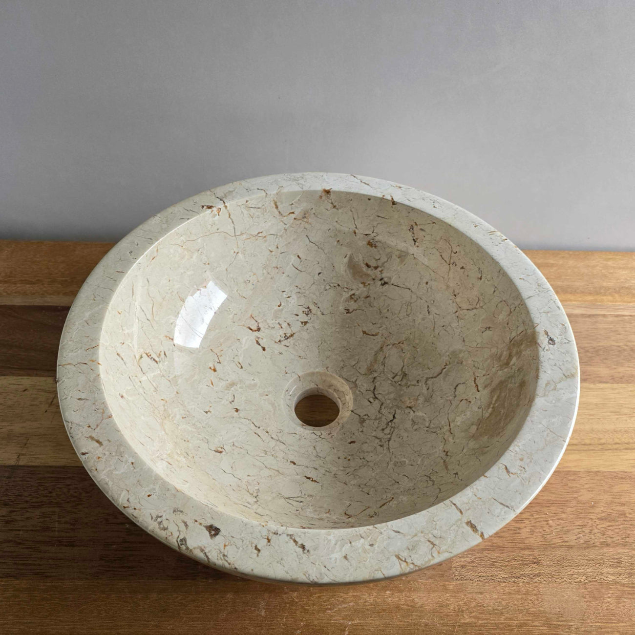 Round Beige Marble Stone Basin 11 – Paradise Living Co.