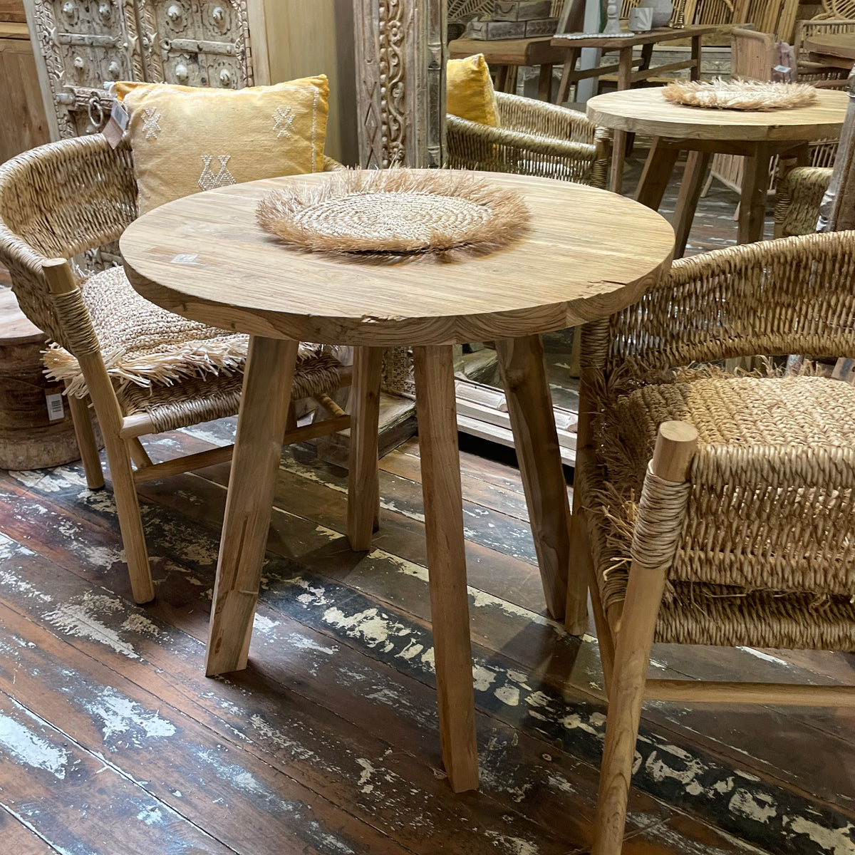 Round Cafe Teak Dining Table 80cm Dia – Paradise Living Co.