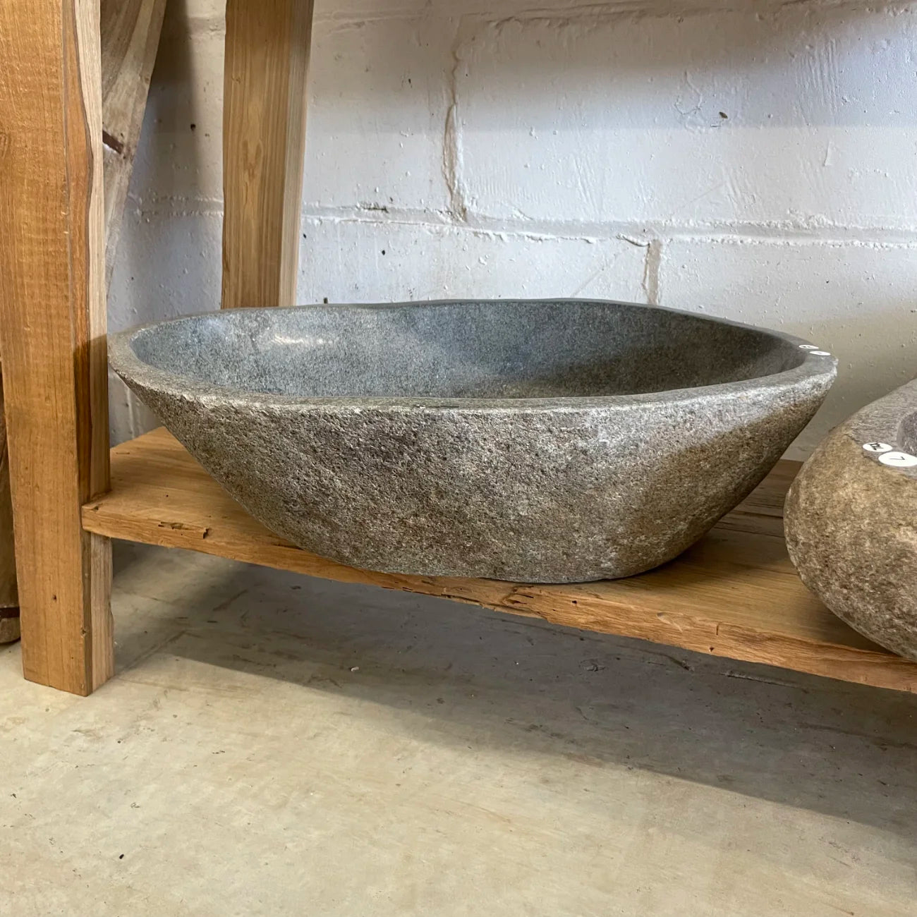 XL River Stone Basin #03 - 57 x 39 x 15cm – Paradise Living Co.