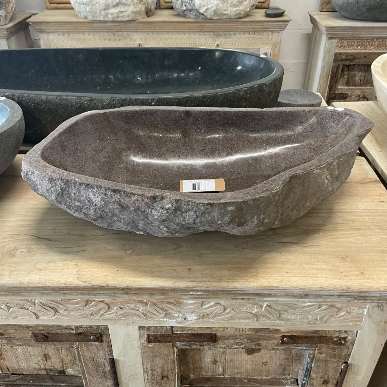 XXL River Stone Basin #19 - 65 x 41 x 15cm – Paradise Living Co.