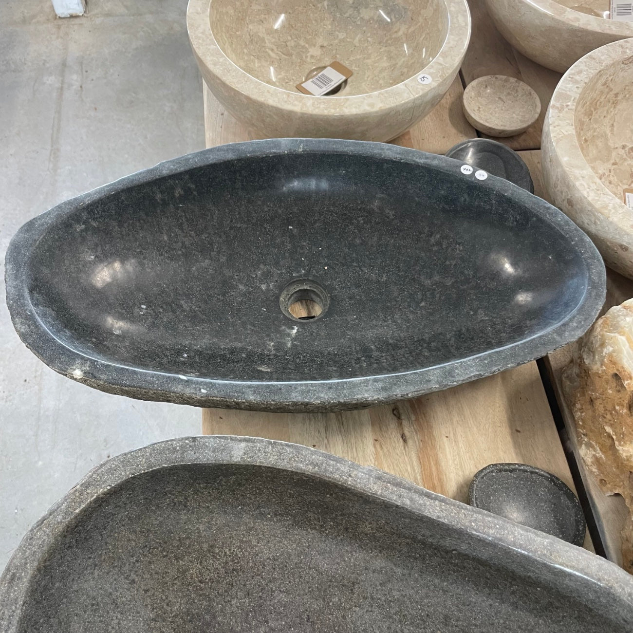 XXL River Stone Basin #44 - 66 x 36 x 15cm – Paradise Living Co.