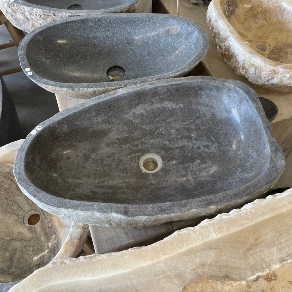 XXL River Stone Basin #48 - 67 x 42 x 15cm – Paradise Living Co.