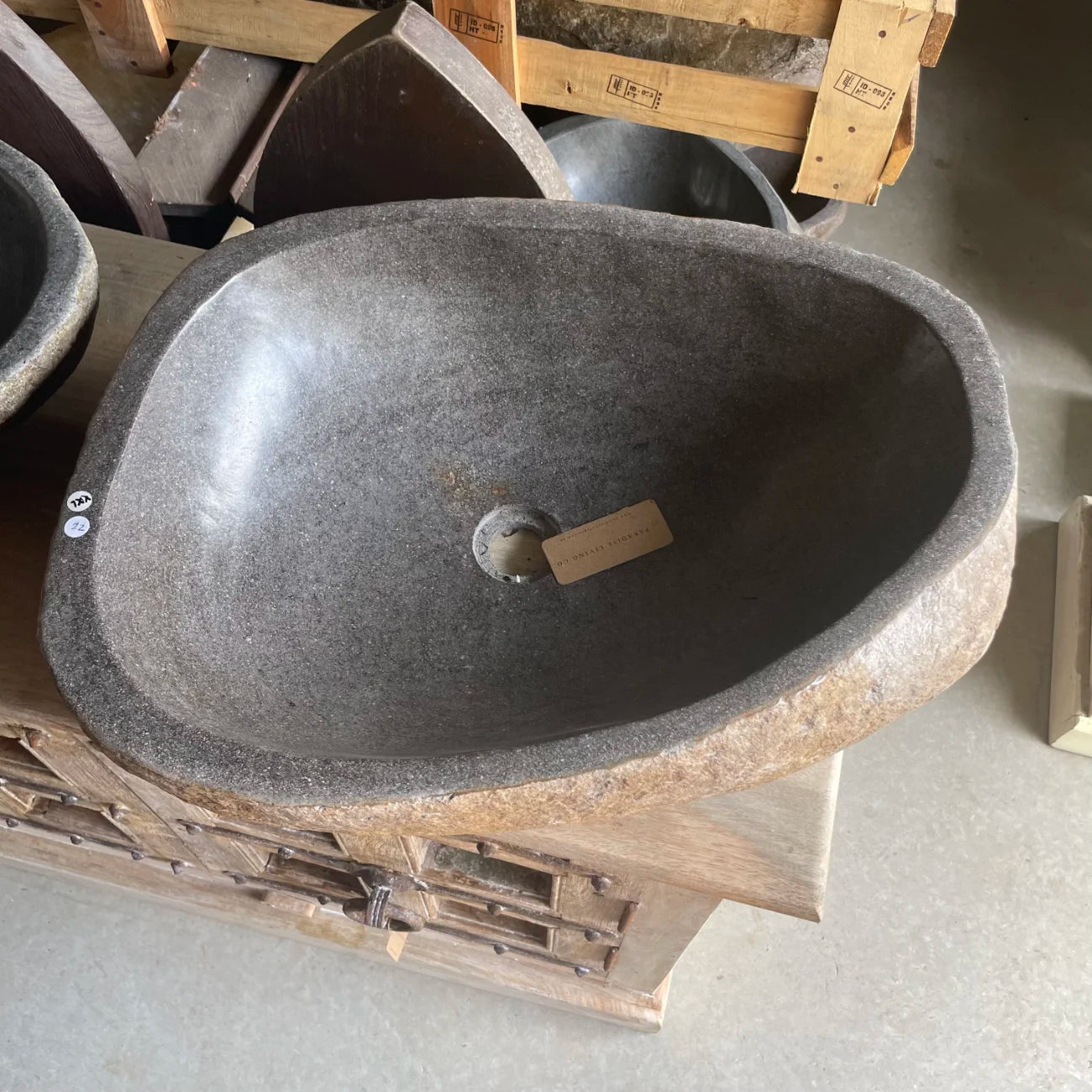 XXL River Stone Basin #22 - 62 x 43 x 14.5cm – Paradise Living Co.