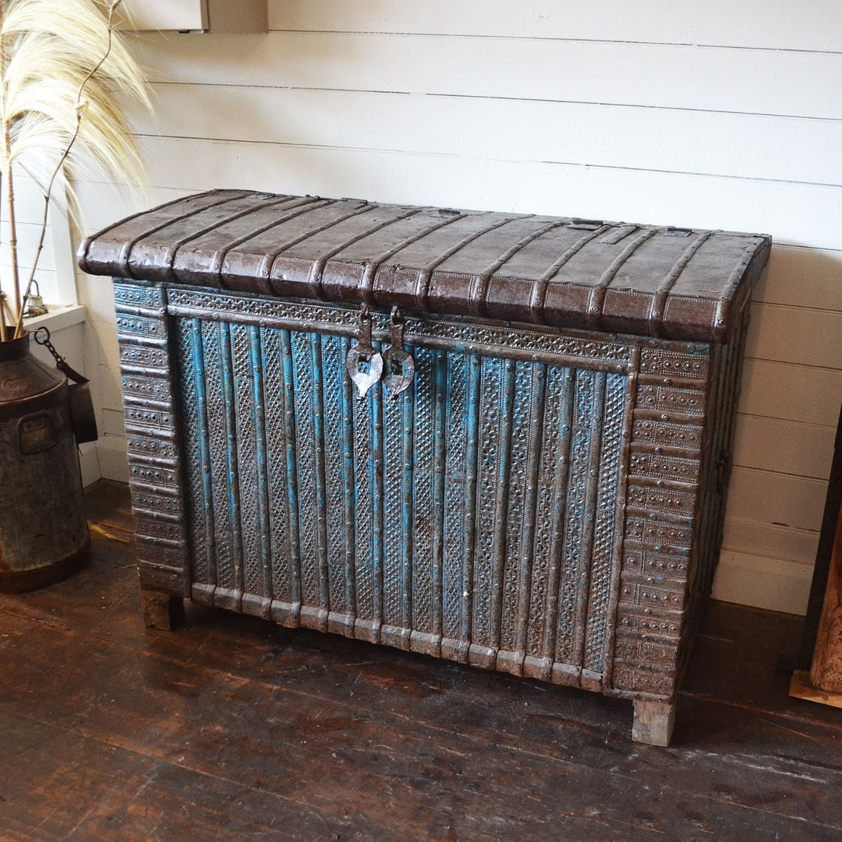 Antique Detailed Indian Pitara Box/ Trunk #002 – Paradise Living Co.