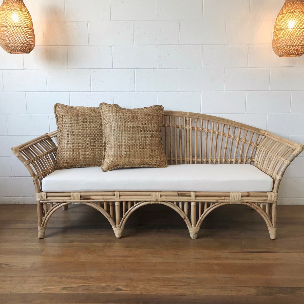 Natural Bangalow Split Cane 3 Seater Lounge – Paradise Living Co.