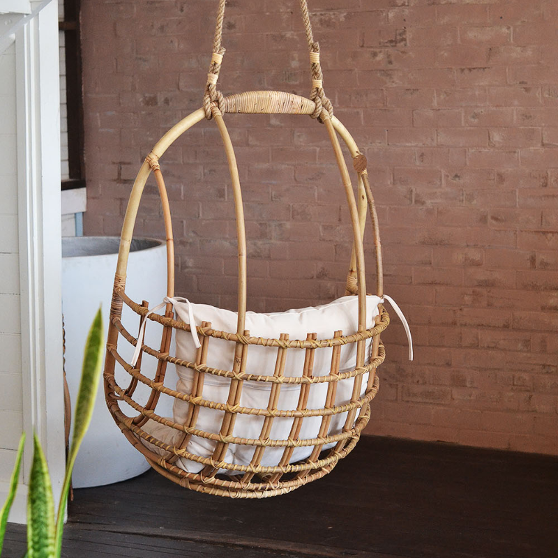 Breeze Single Cane Hanging Chair | Made To Order – Paradise Living Co.