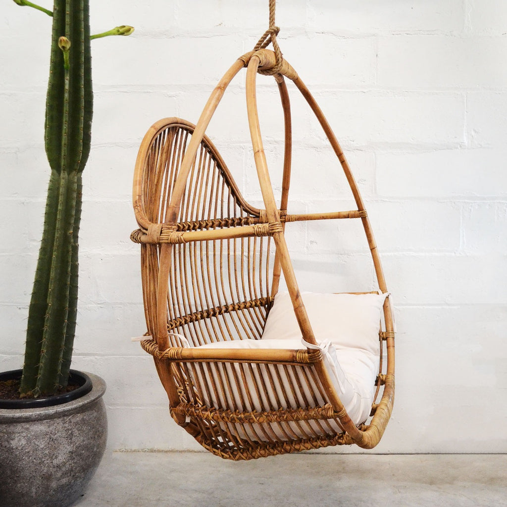 Caramel Round Single Cane Hanging Chair – Paradise Living Co.