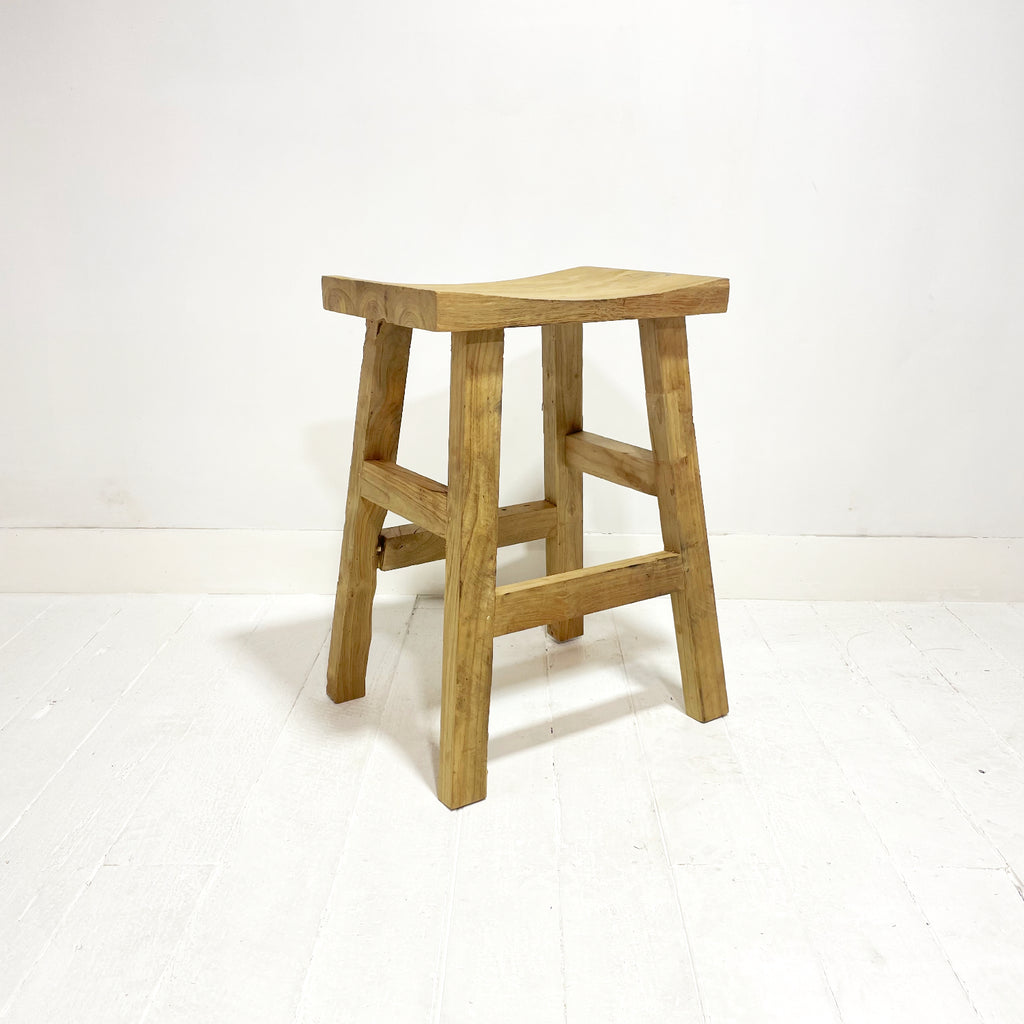 Curved Teak Counter Stool 69cm – Paradise Living Co.