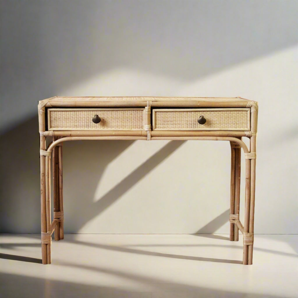 Dreamer Rattan Desk | Made To Order – Paradise Living Co.