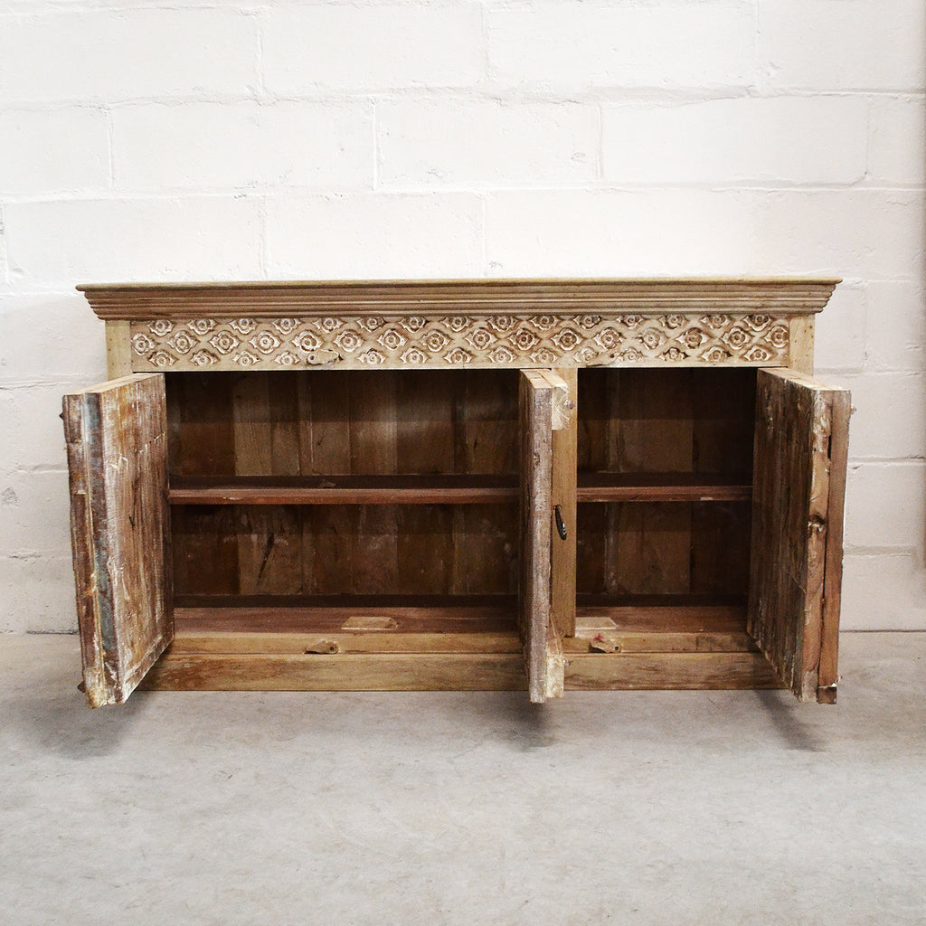 Vintage Indian Timber Sideboard 03 - 150cm Length – Paradise Living Co.