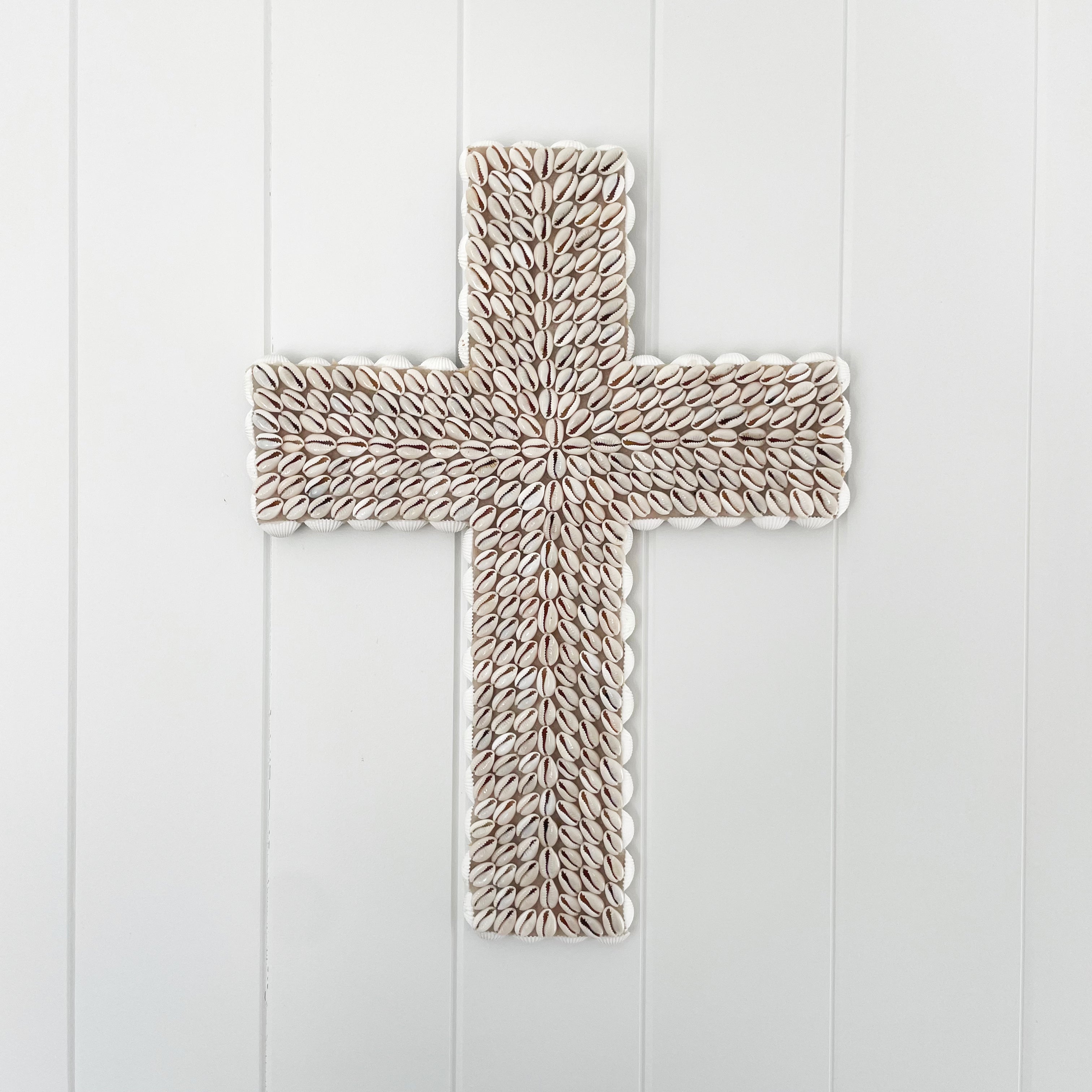 Large Cowrie Shell Cross – Paradise Living Co.