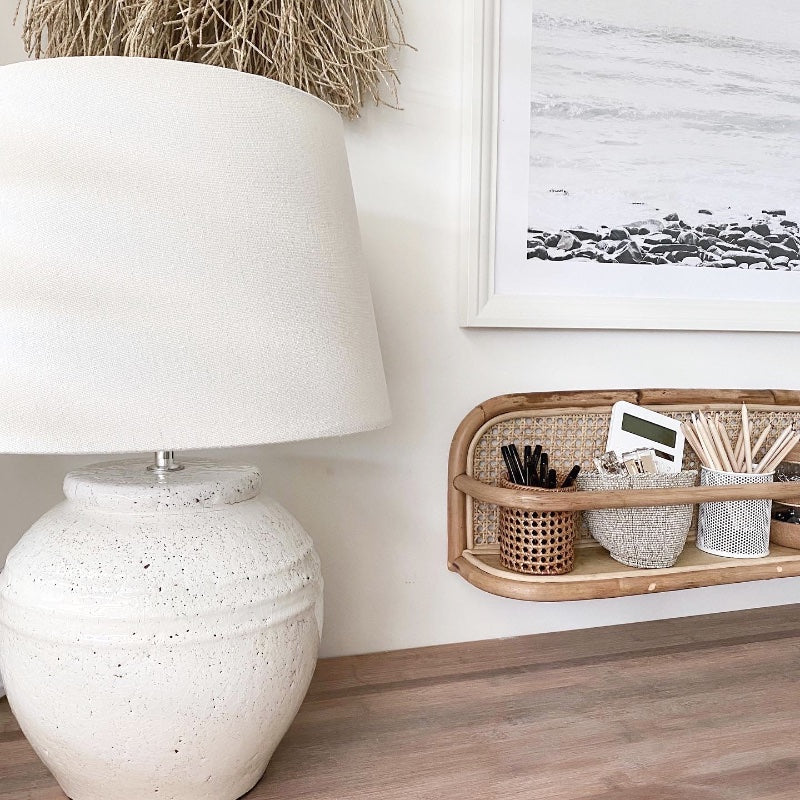 PREORDER - Long Rattan Weave Shelf – Paradise Living Co.