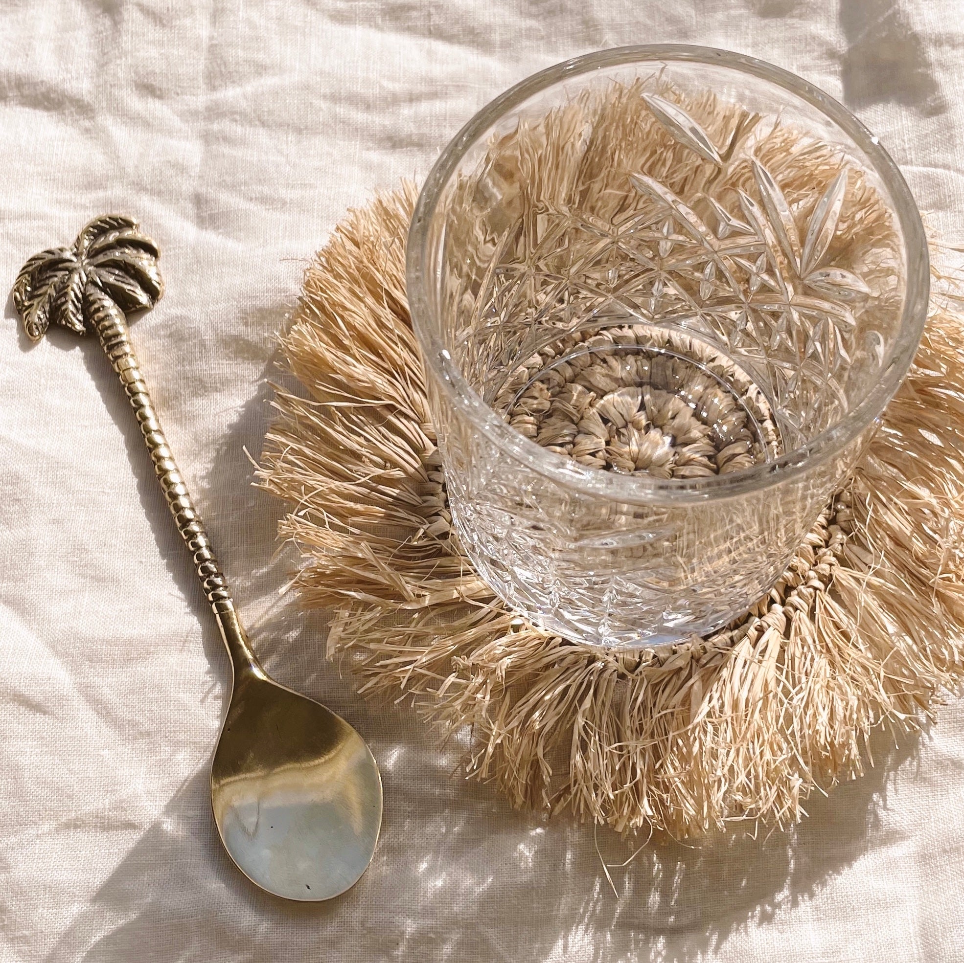 Natural Woven Raffia Coasters – Paradise Living Co.