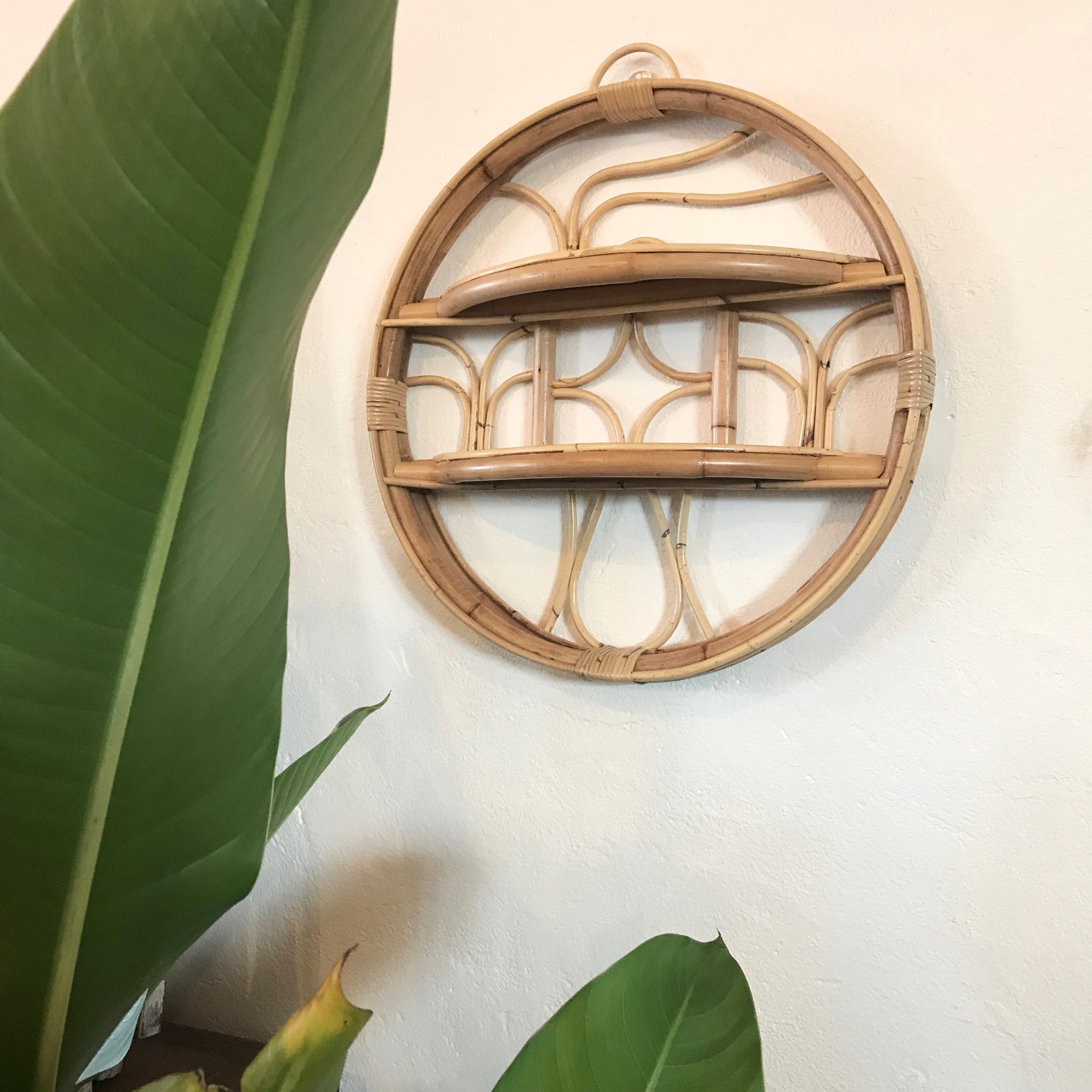 Small Round Rattan Shelf – Paradise Living Co.