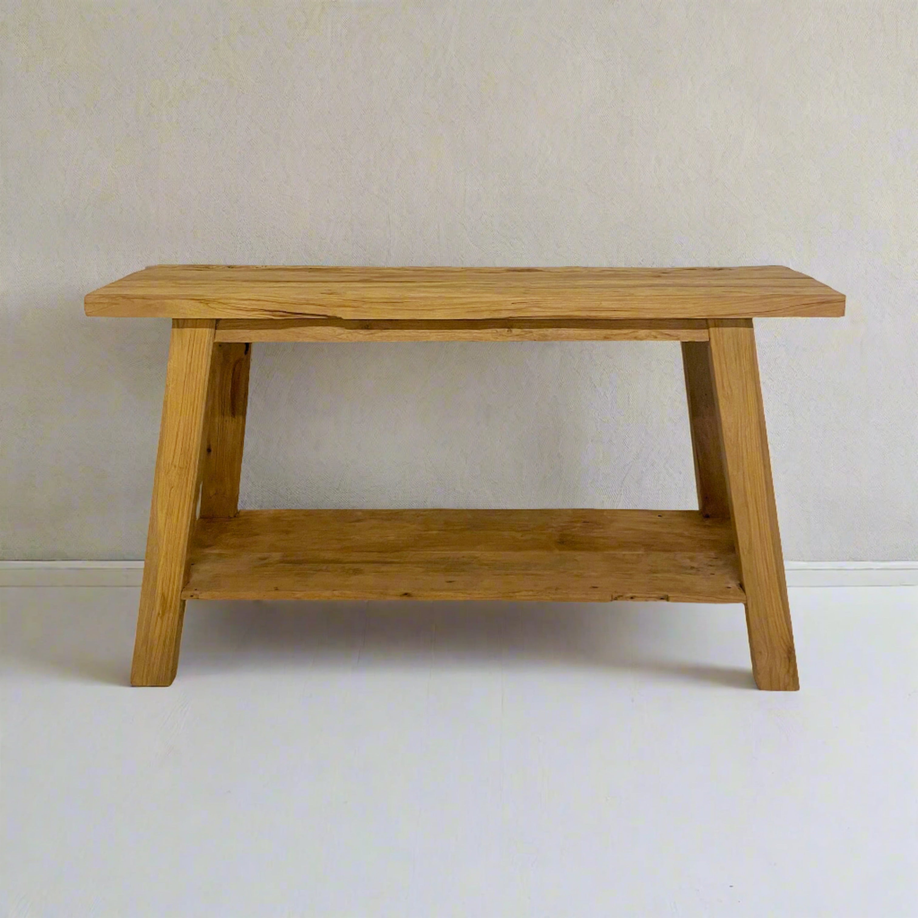 Rustic Teak Shelf Console Table 140cm – Paradise Living Co.