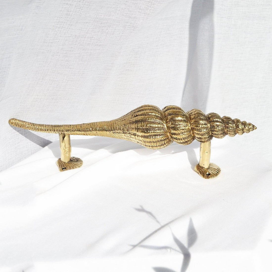 Shell Brass Door Handle – Paradise Living Co.