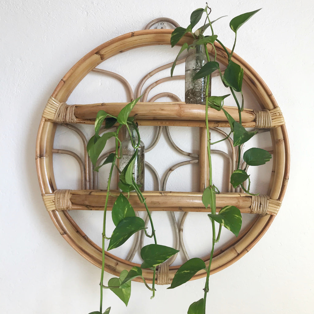 Small Round Rattan Shelf – Paradise Living Co.