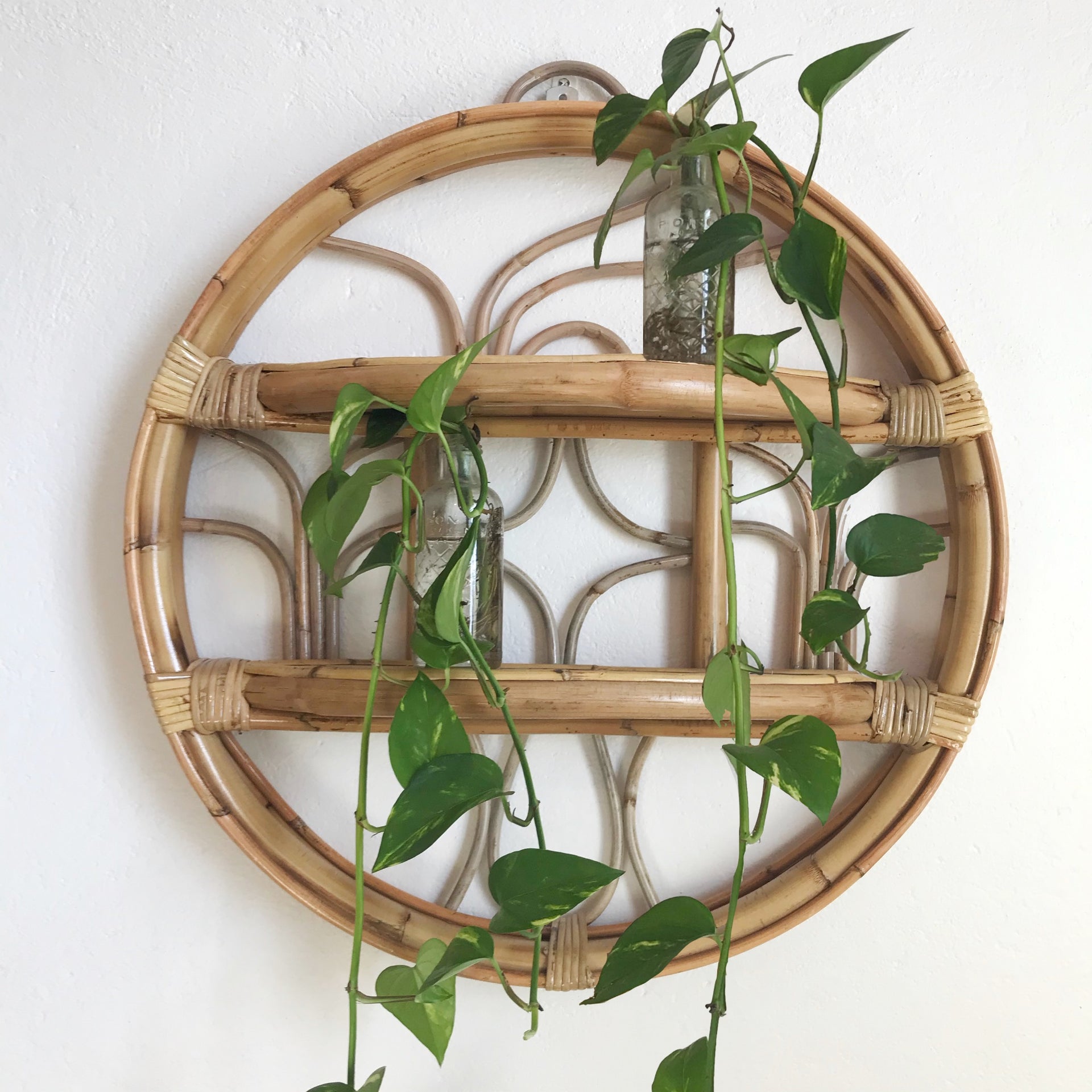 Small Round Rattan Shelf – Paradise Living Co.
