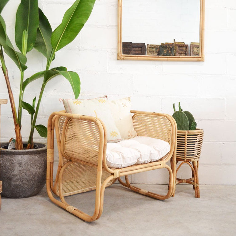 Square Rattan Lounger Chair | Made To Order – Paradise Living Co.