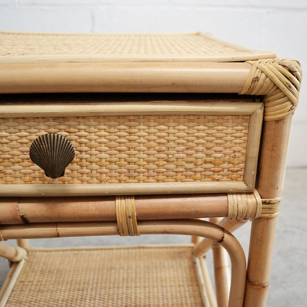 Square Rattan + Drawer Bedside Table | Made To Order – Paradise Living Co.